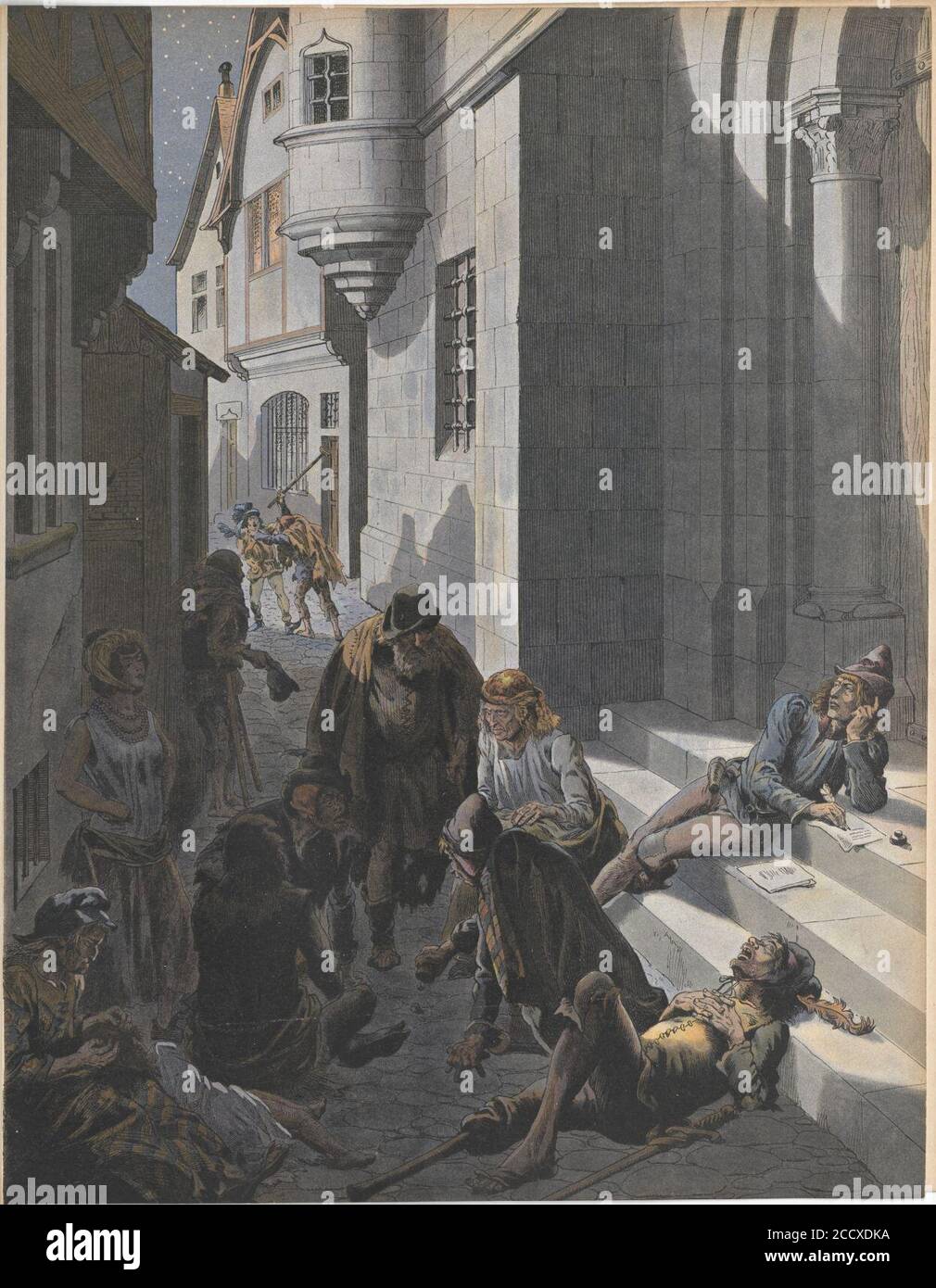 Job & Montorgueil - Louis XI - François Villon Stock Photo - Alamy