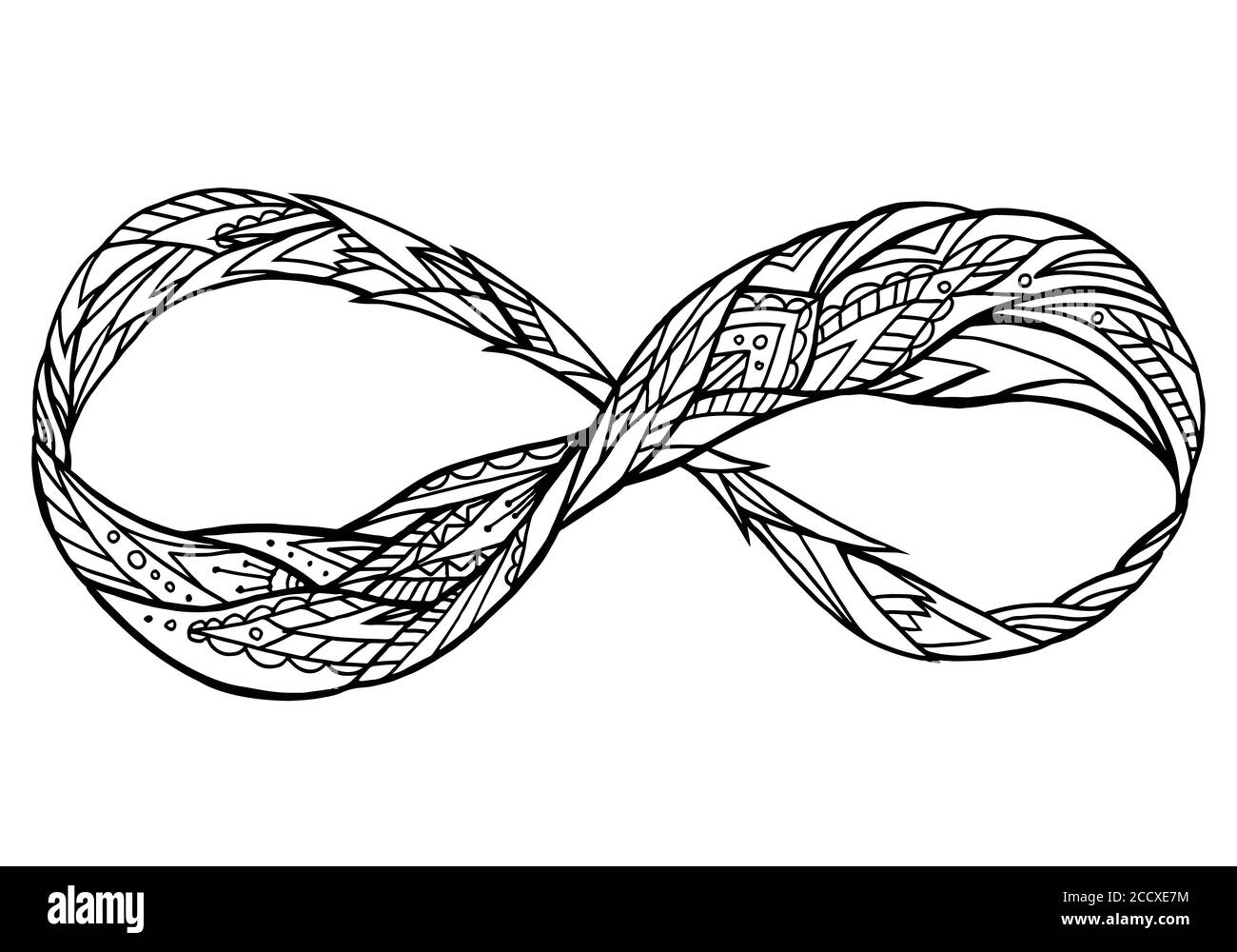 Infinity symbol sketch Black and White Stock Photos & Images - Alamy