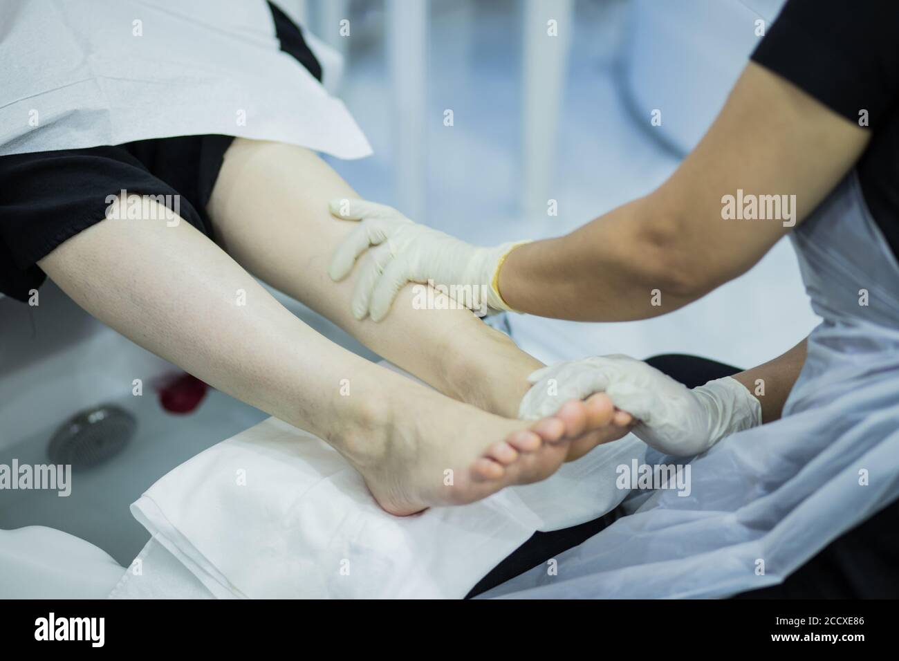Beautiful female foot closeup hi-res stock photography and images - Alamy