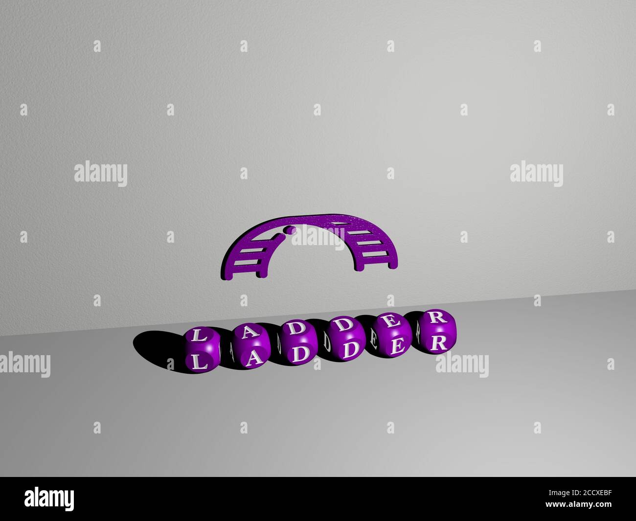 3D graphical image of LADDER vertically along with text built by ...