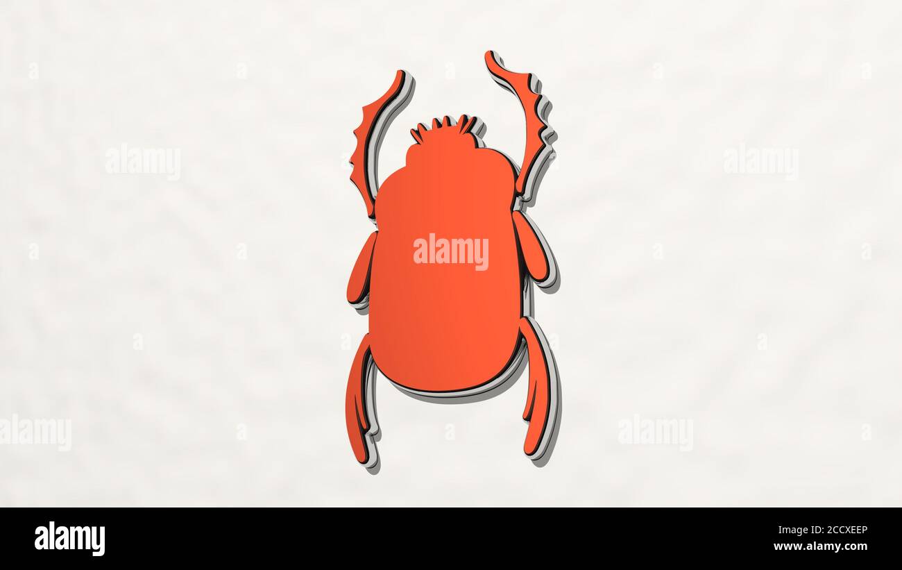 BUG 3D drawing icon, 3D illustration Stock Photo - Alamy