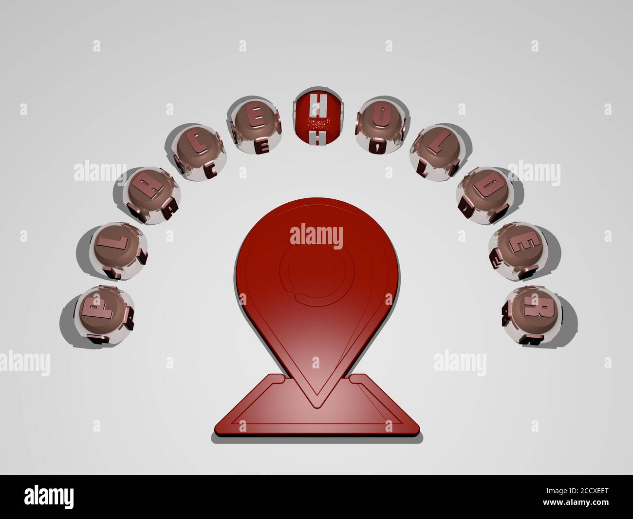 PLACEHOLDER 3D icon surrounded by the text of cubic letters, 3D ...