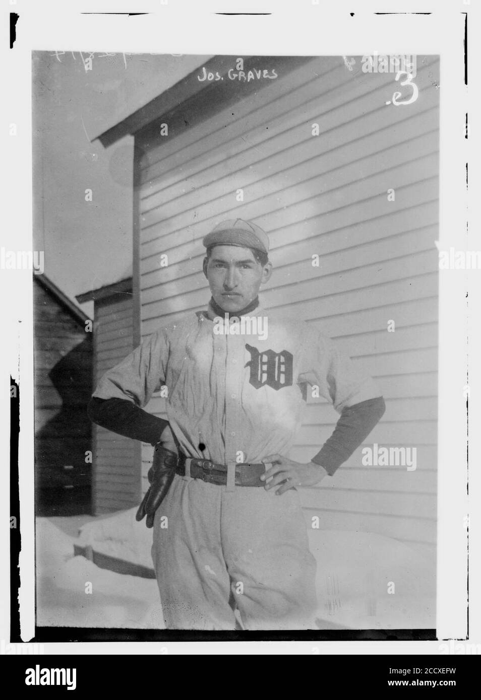 Joe Graves, pitcher, signed by Philadelphia AL & member of Chippewa ...