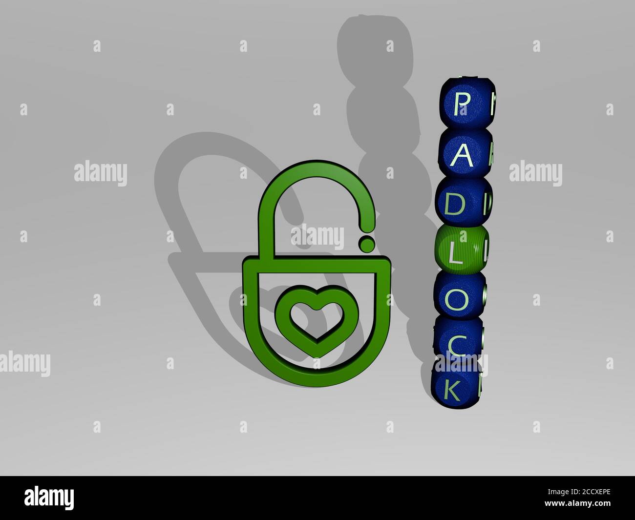 padlock text beside the 3D icon, 3D illustration Stock Photo - Alamy