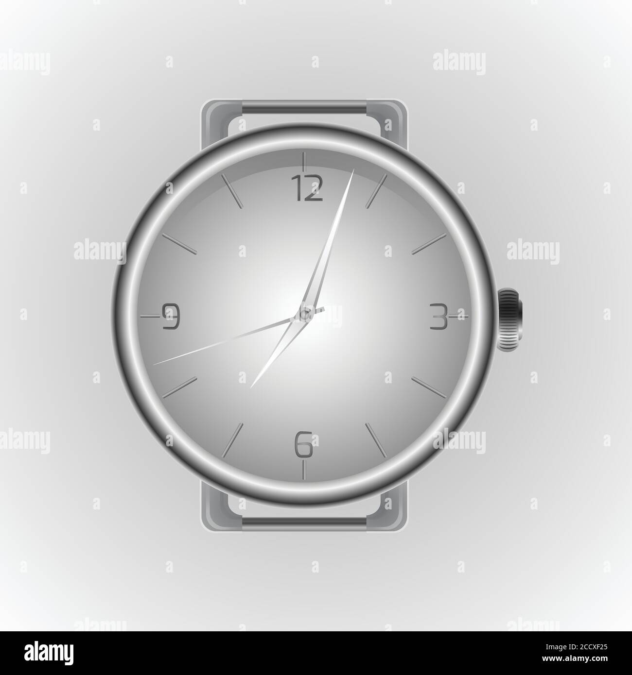 Realistic illustration of a wristwatch. Clock face. Vector element for ...