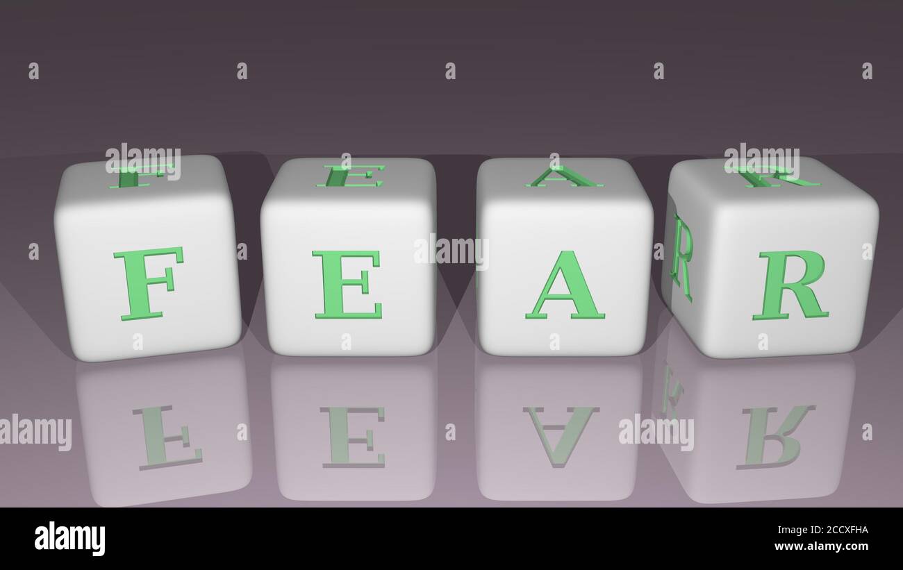FEAR built by dice letters and color crossing for the related meanings ...