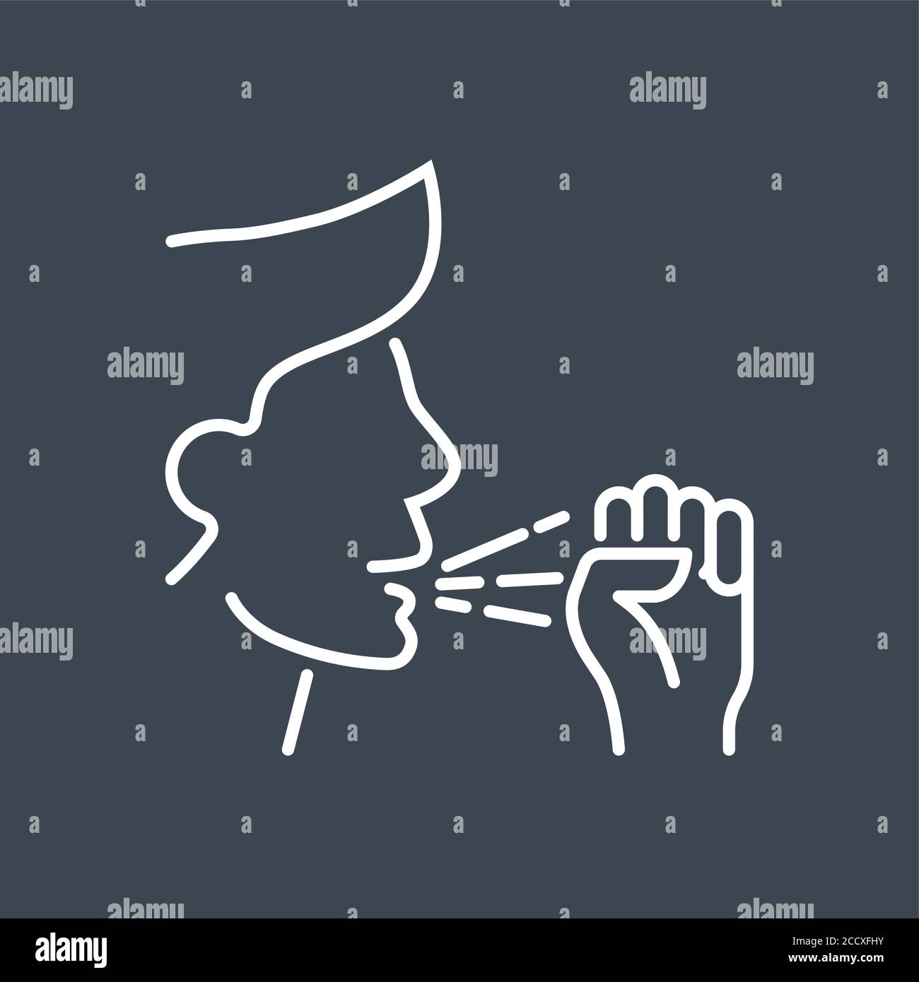Flu cough icon outline hi-res stock photography and images - Alamy