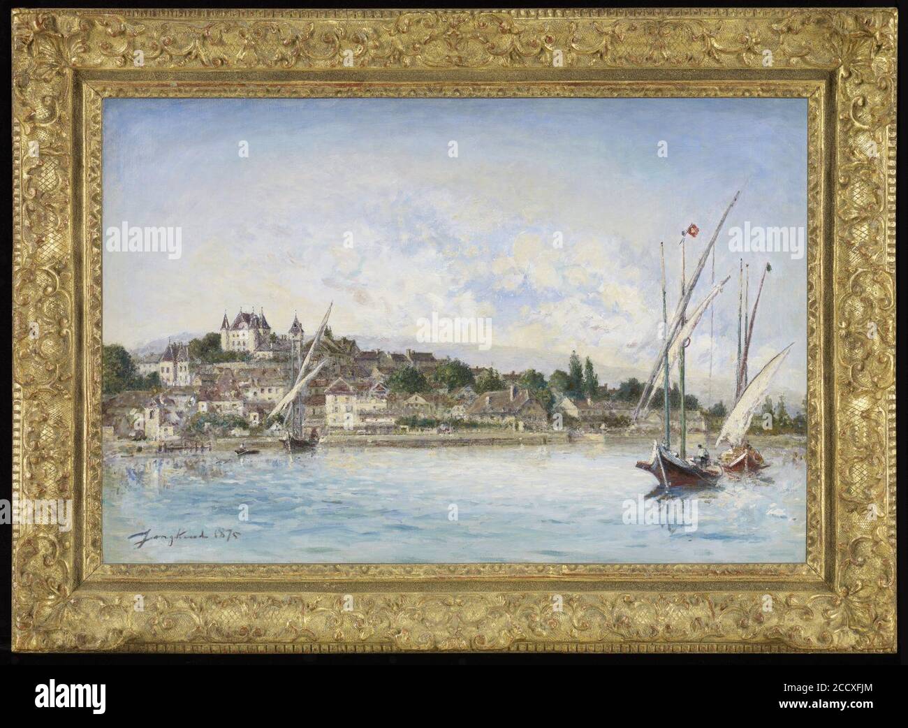 Johan Barthold Jongkind - View of Lake Léman at Nyon Stock Photo - Alamy