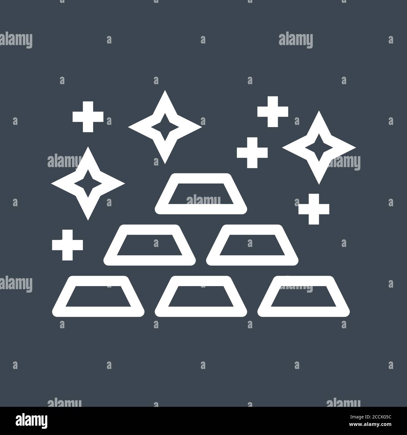 Golden brick white background Stock Vector Images - Alamy