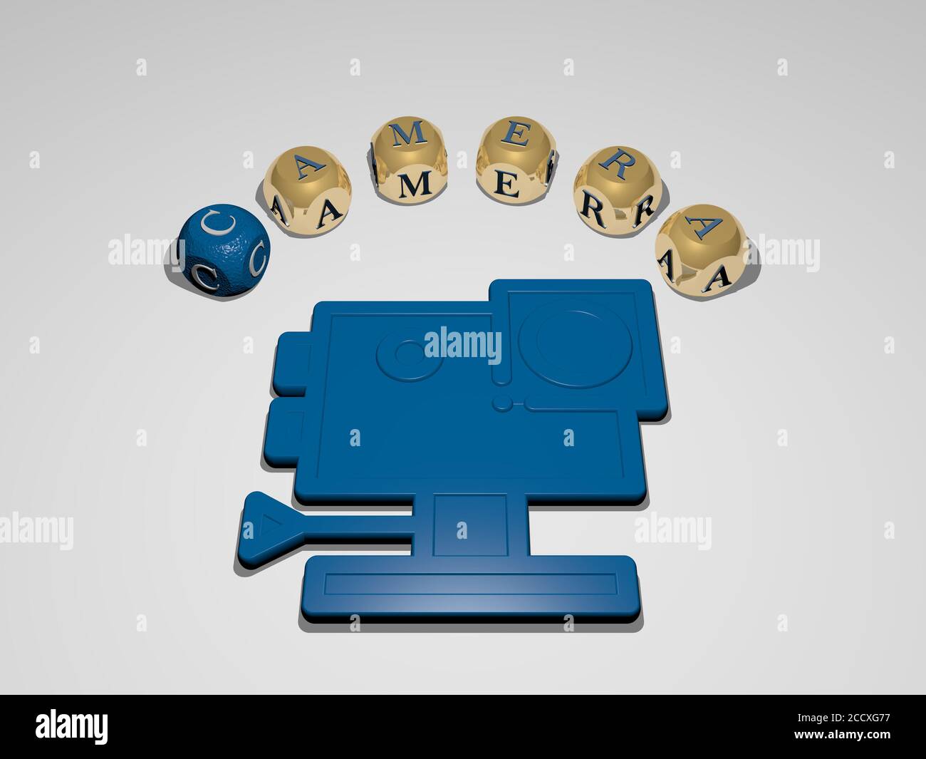 camera circular text of separate letters around the 3D icon, 3D ...