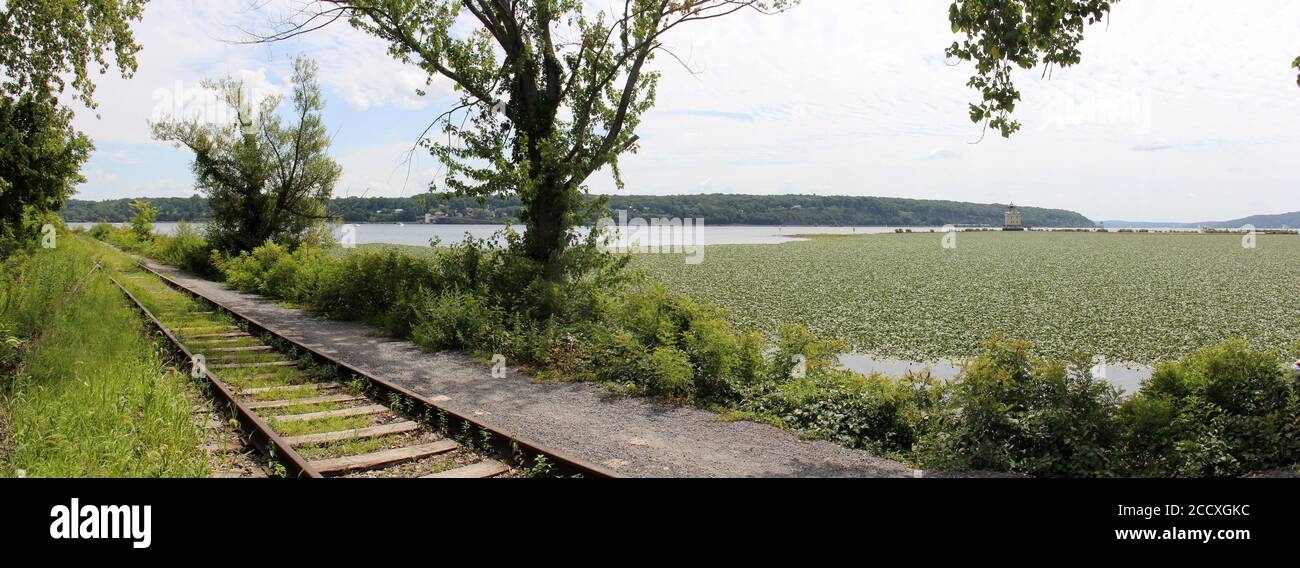 Kingston Point Rail Trail, on the west side of the Hudson River ...