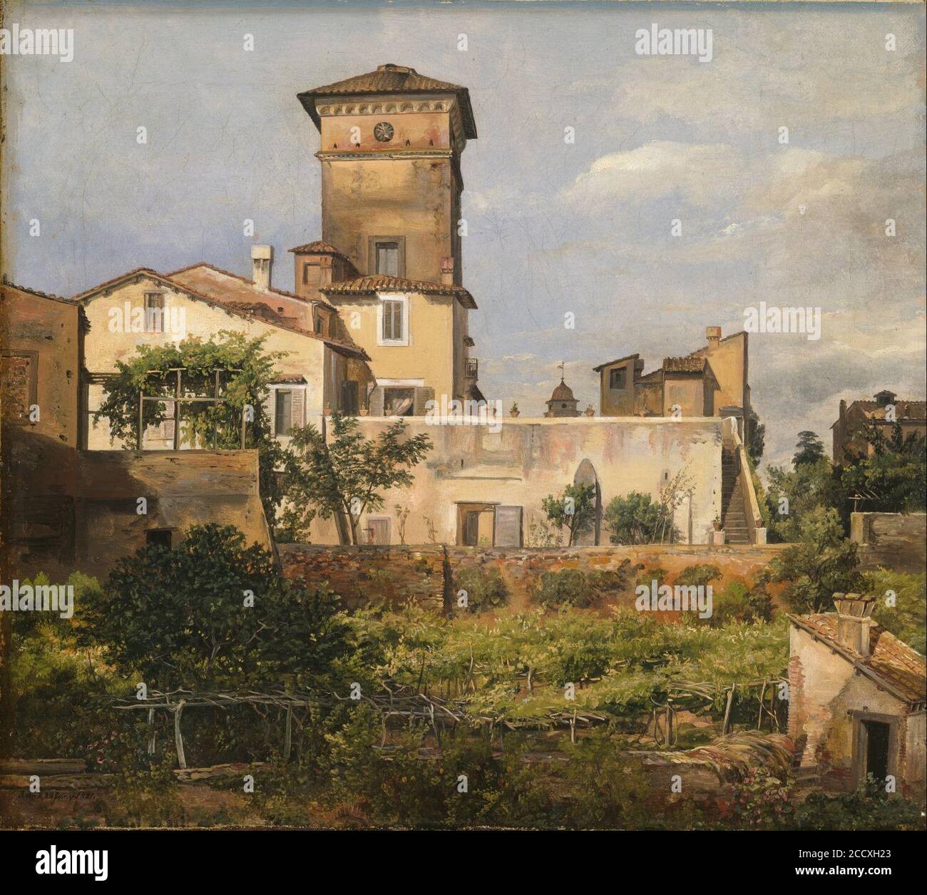 Johan Christian Dahl - Scene from the Villa Malta Stock Photo - Alamy