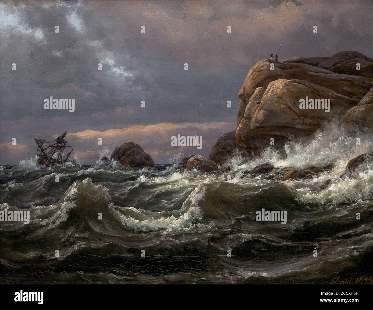 Johan Christian Dahl - Shipwreck on the Coast between Larvik and ...