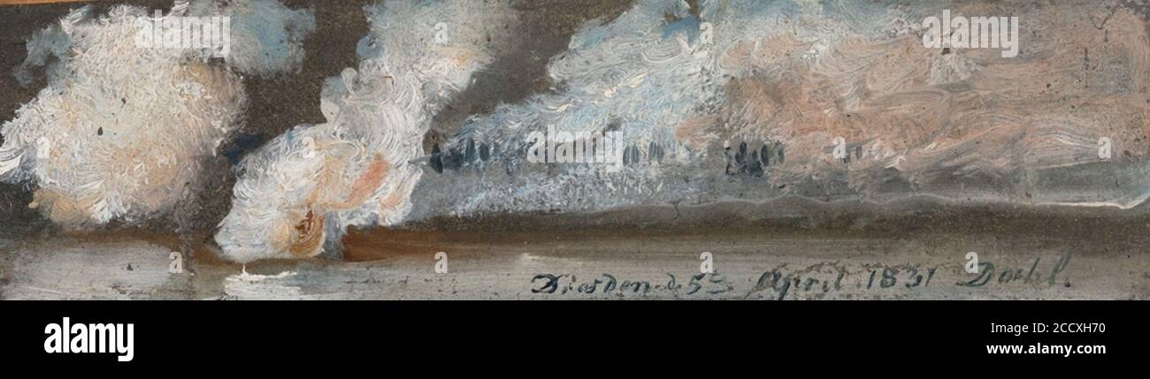 Johan Christian Dahl - Smoke from Cannon Shots - Røyk fra kanonskudd ...