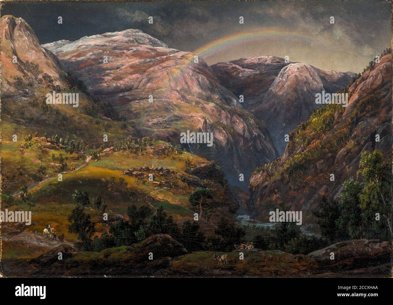 Johan Christian Dahl - View from Stalheim over Nærødalen - Nærøydalen ...