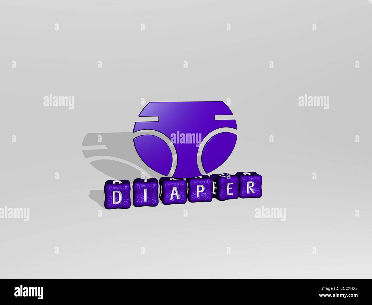 DIAPER 3D icon on cubic text, 3D illustration Stock Photo - Alamy