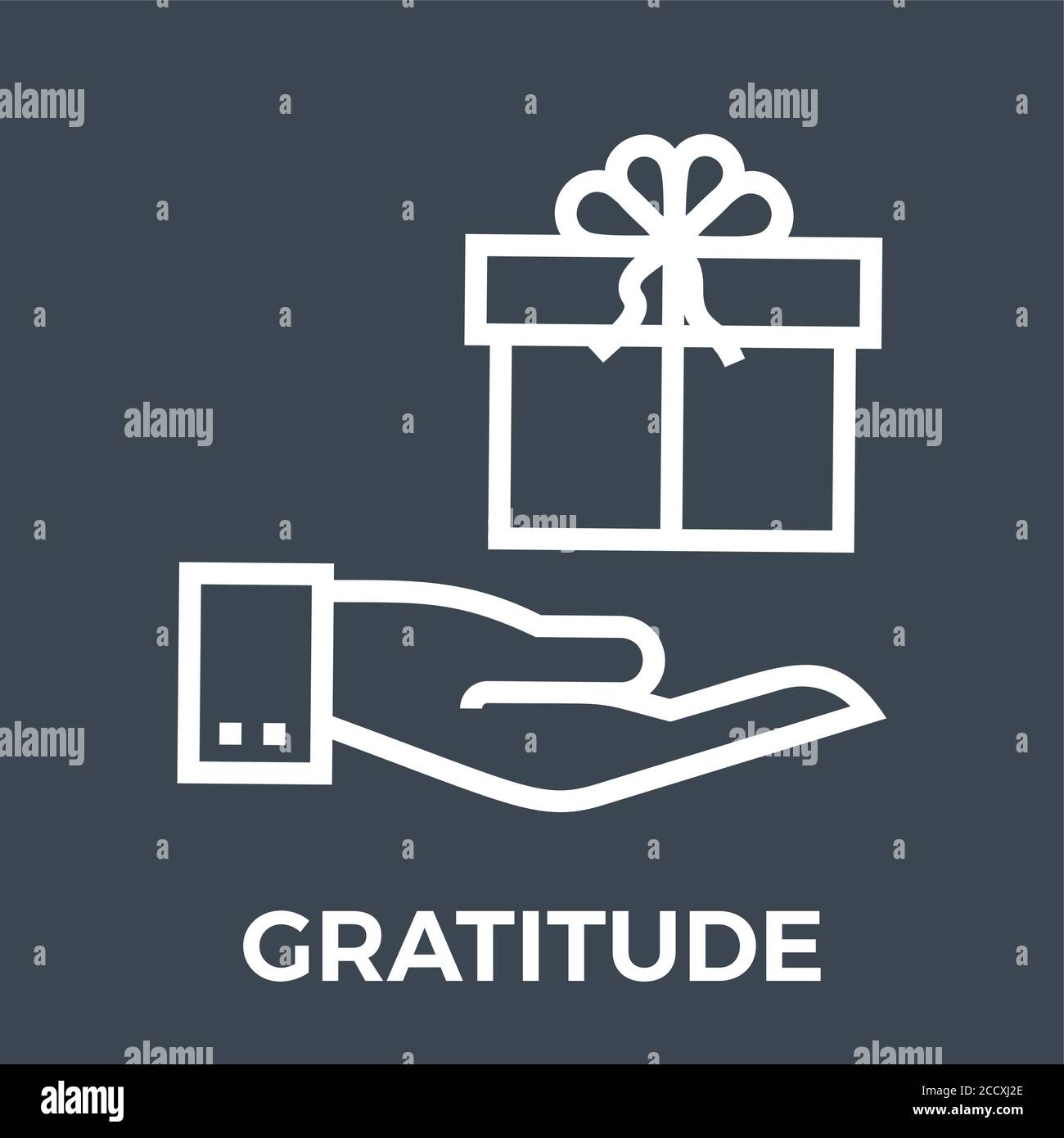Gratitude Thin Line Vector Icon Stock Vector Image & Art - Alamy