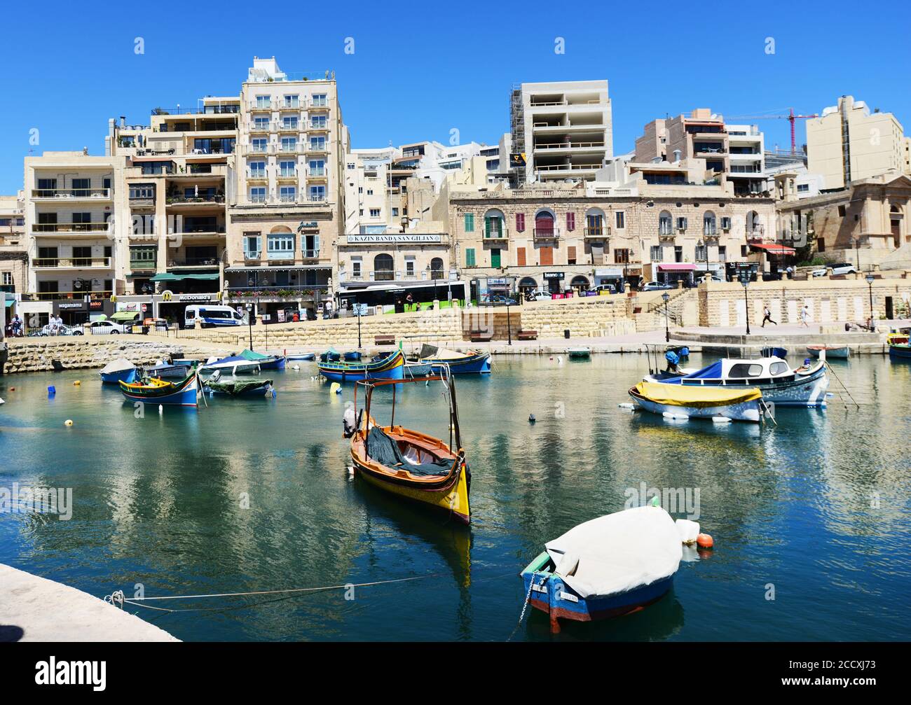 Maltese coast in St Julian's, Malta Stock Photo - Alamy