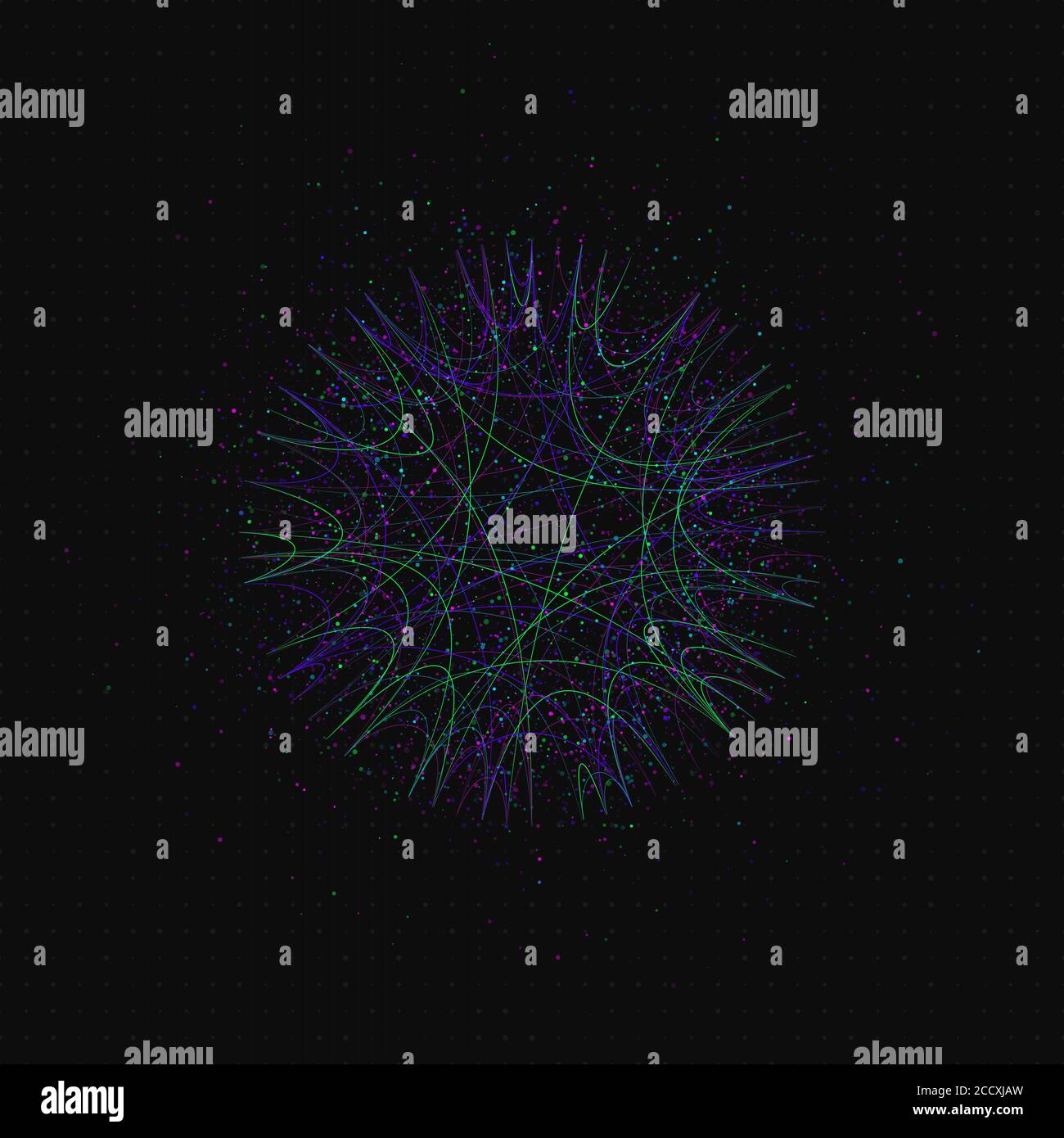Big Data Visualization Circular Visualization Of Algorithms With Line Connections And Dots