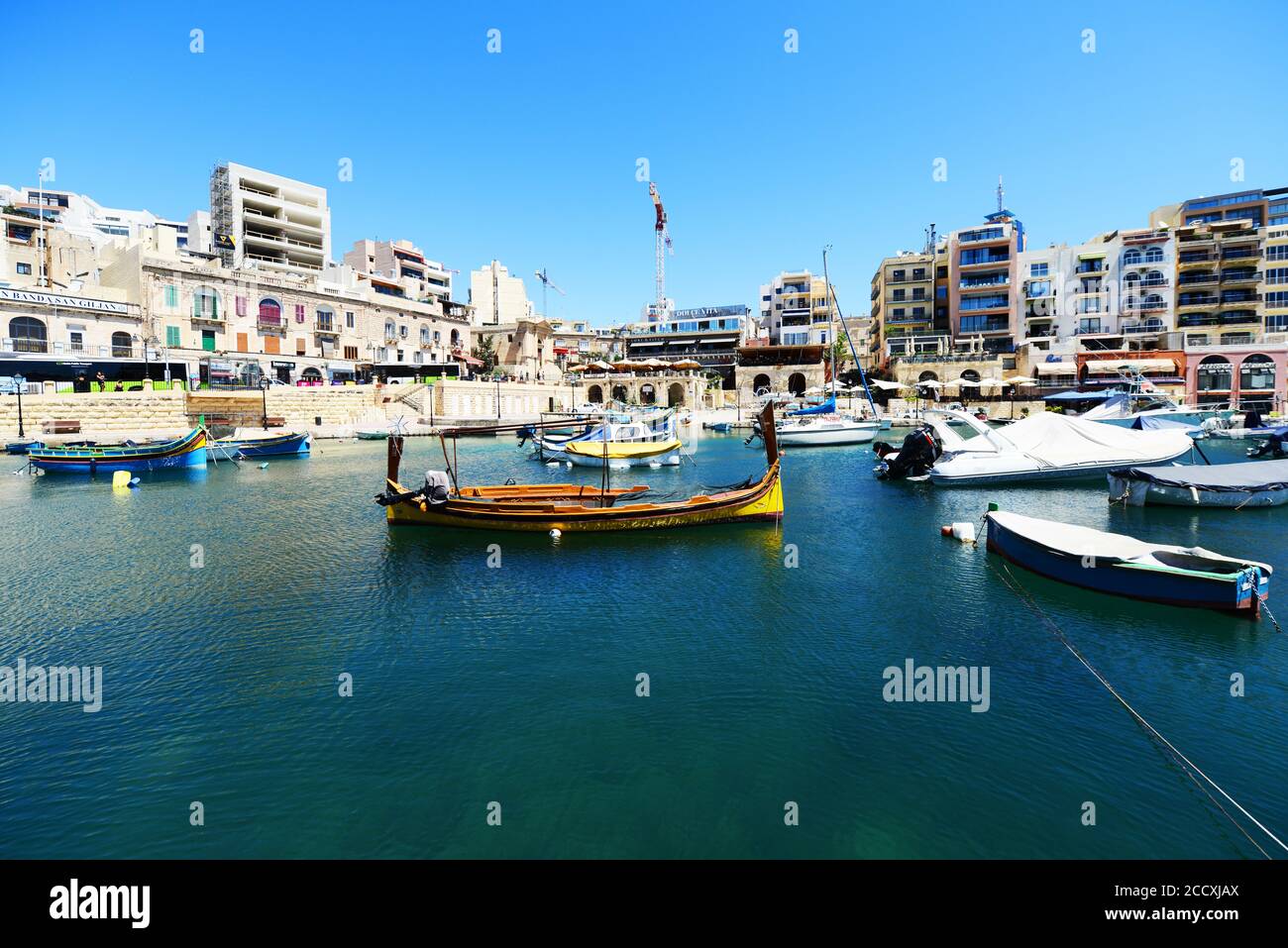 Maltese coast in St Julian's, Malta Stock Photo - Alamy