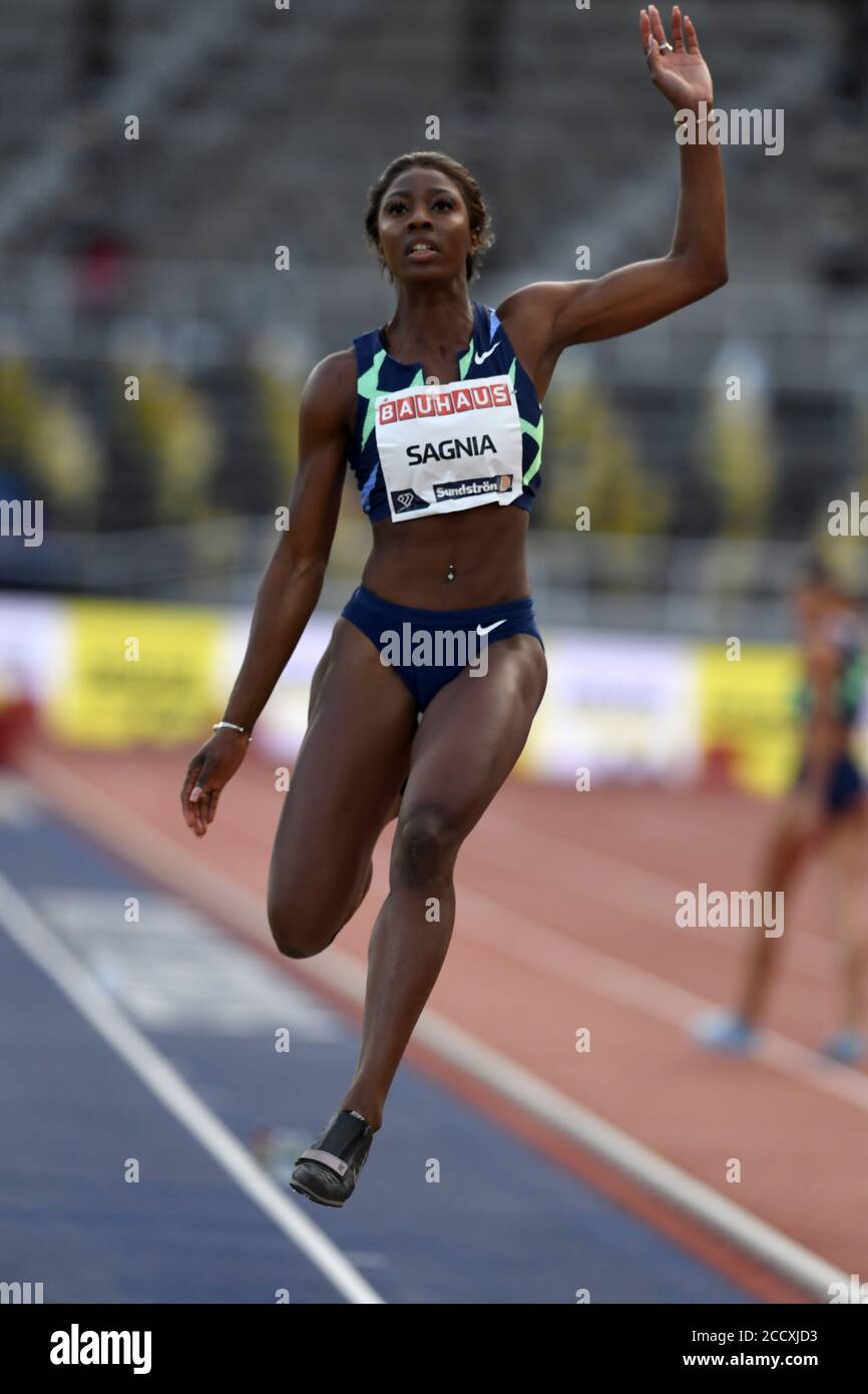Khaddi Sagnia (SWE) places sixth in the women's long jump at 22-5 (6 ...