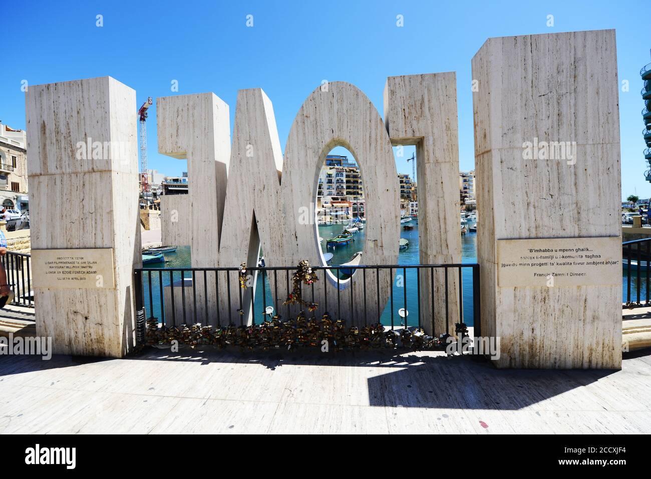 Maltese coast in St Julian's, Malta Stock Photo - Alamy