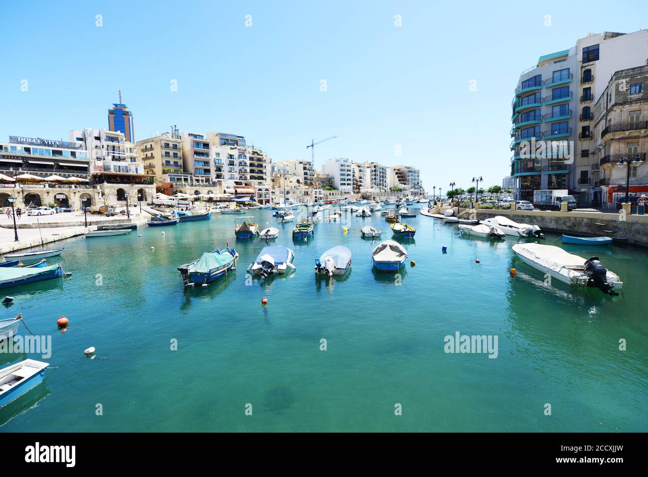 Maltese coast in St Julian's, Malta Stock Photo - Alamy