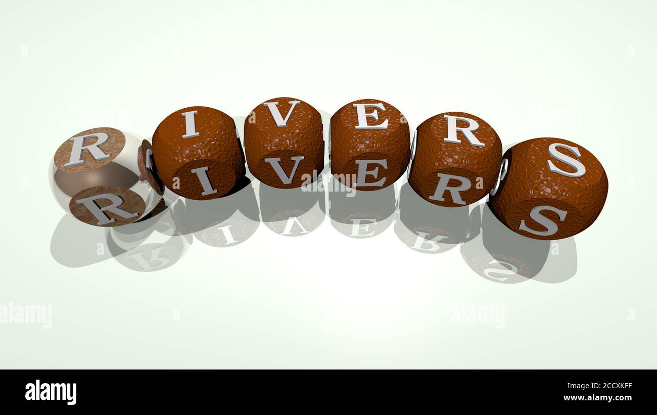 rivers combined by dice letters and color crossing for the related ...