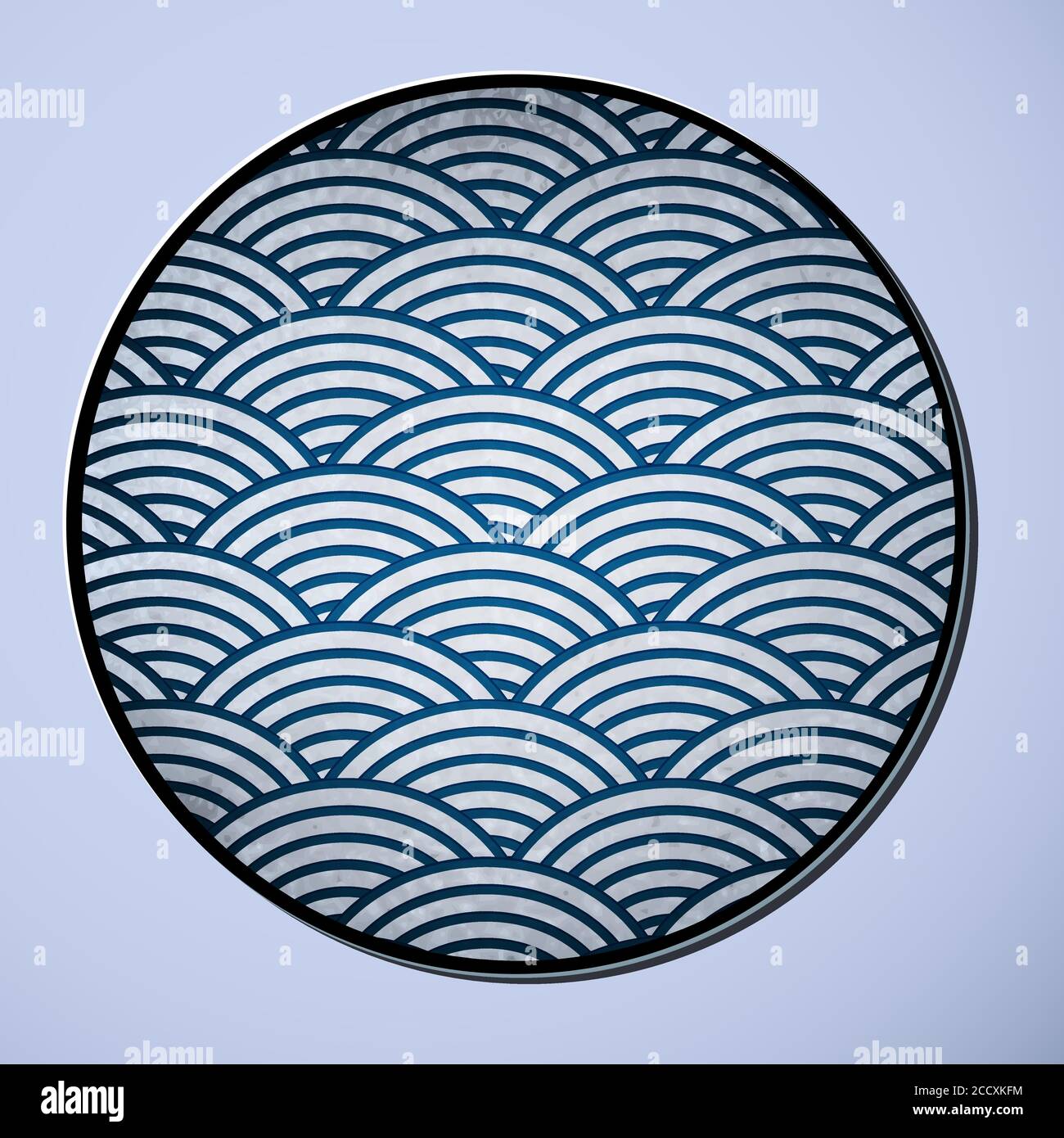 Japanese Traditional Blue And White Porcelain, Dish, Plate Stock Vector ...