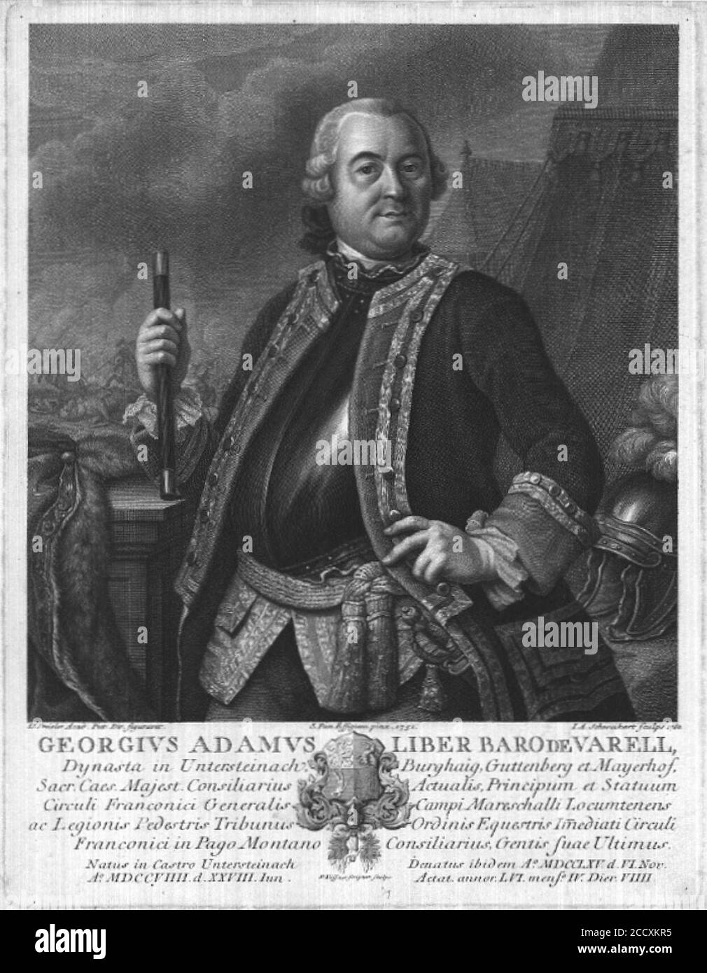 Johann Adam Schweickart - Georg Adam von Varell Stock Photo - Alamy
