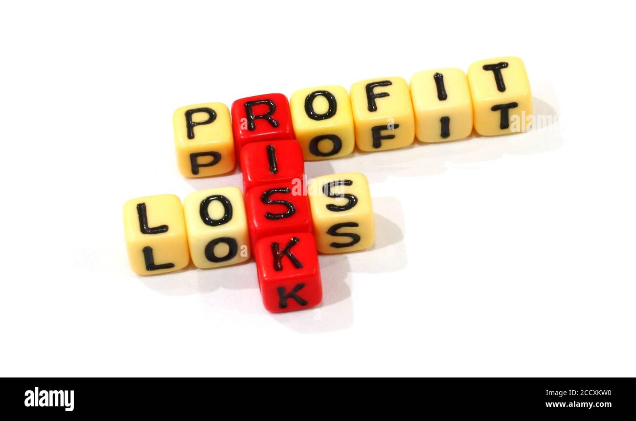 profit and loss business risk concept Stock Photo - Alamy