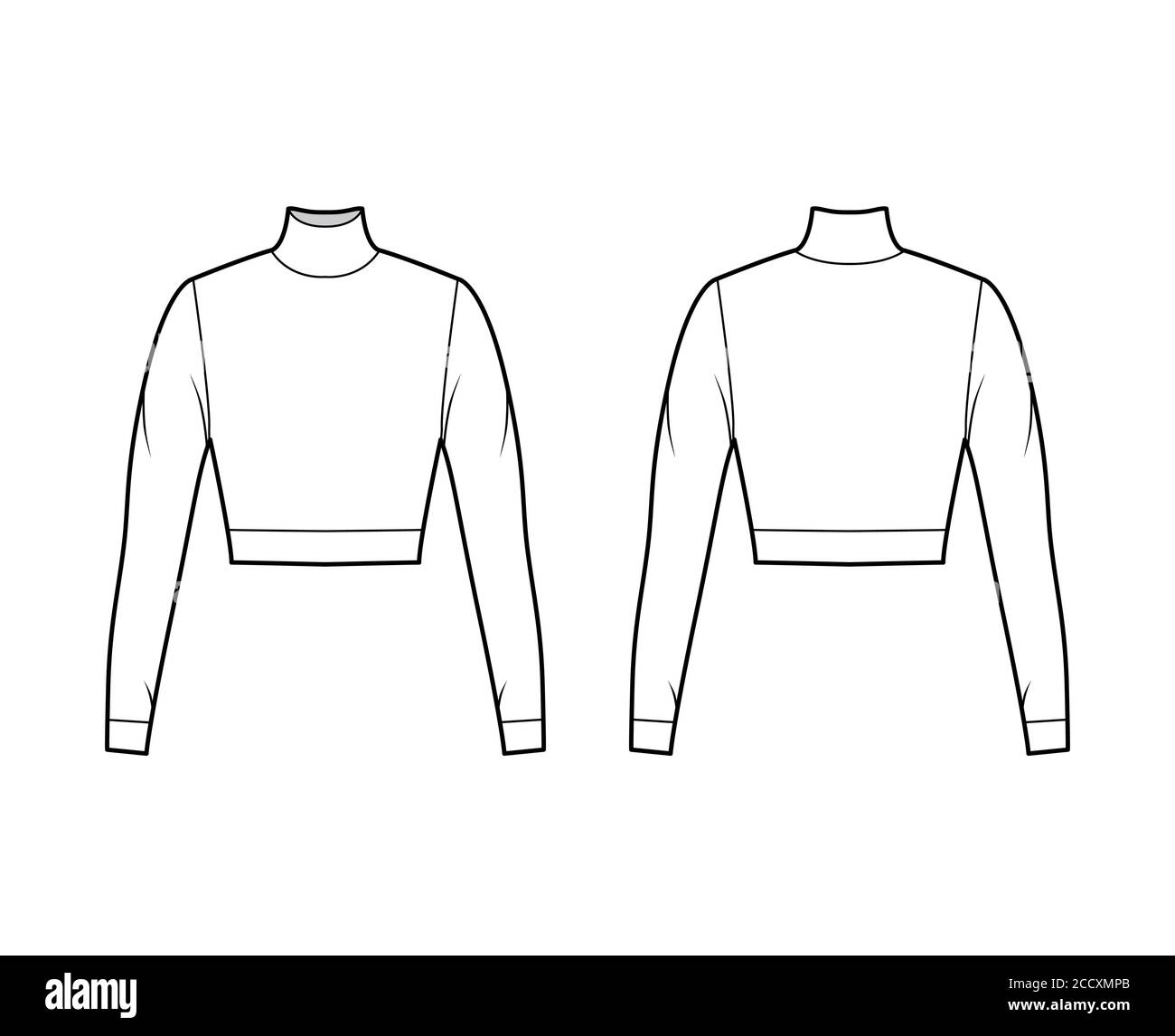 Cropped t shirt Stock Vector Images - Alamy