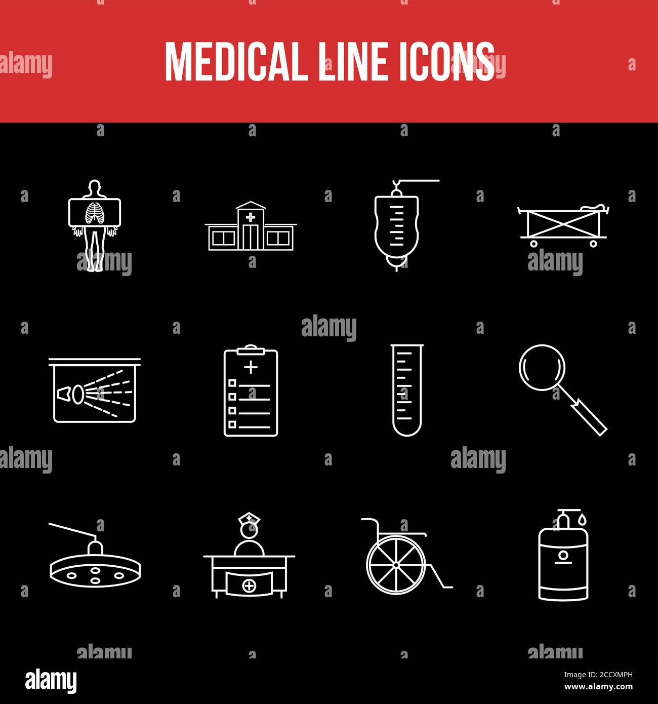 Unique Medical Line icon set Stock Vector Image & Art - Alamy