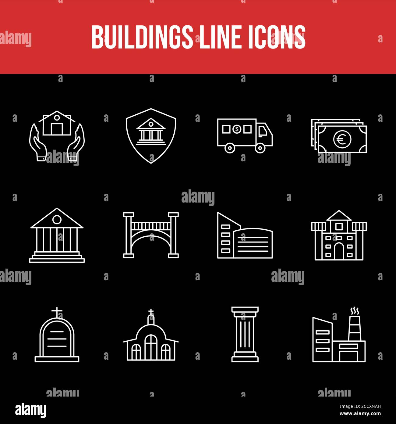 Unique Buildings Line icon set Stock Vector Image & Art - Alamy
