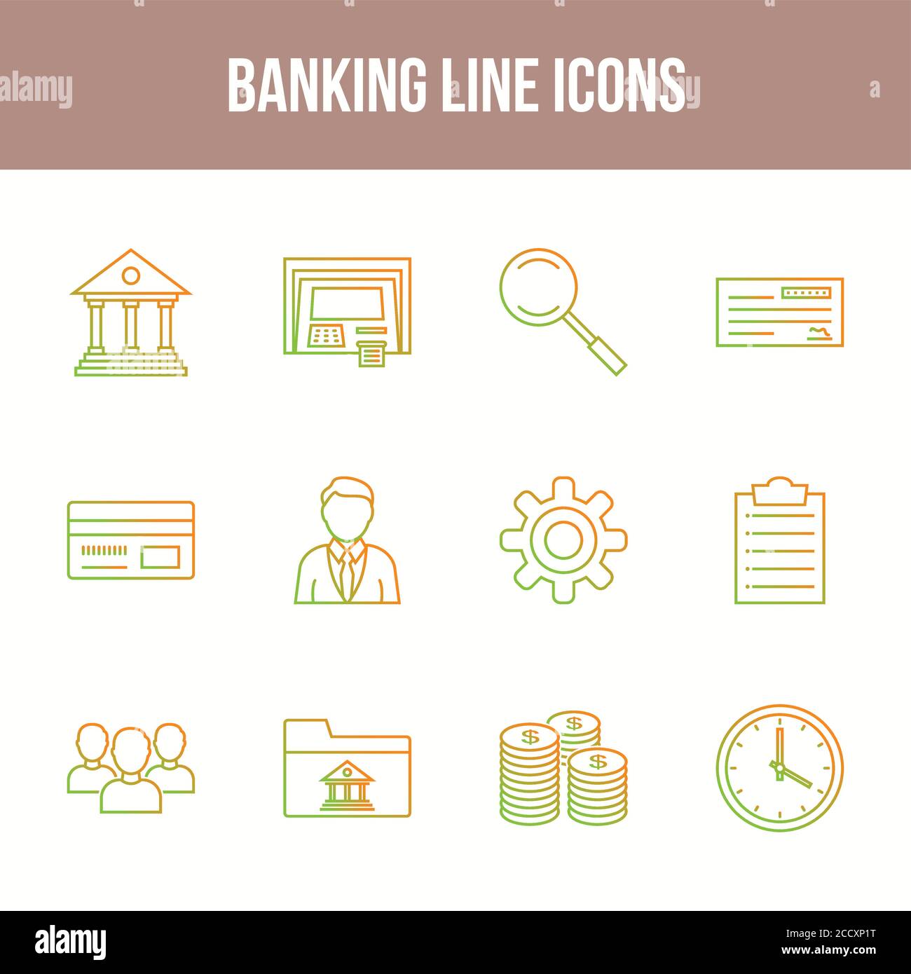 Unique Banking Line icon set Stock Vector Image & Art - Alamy