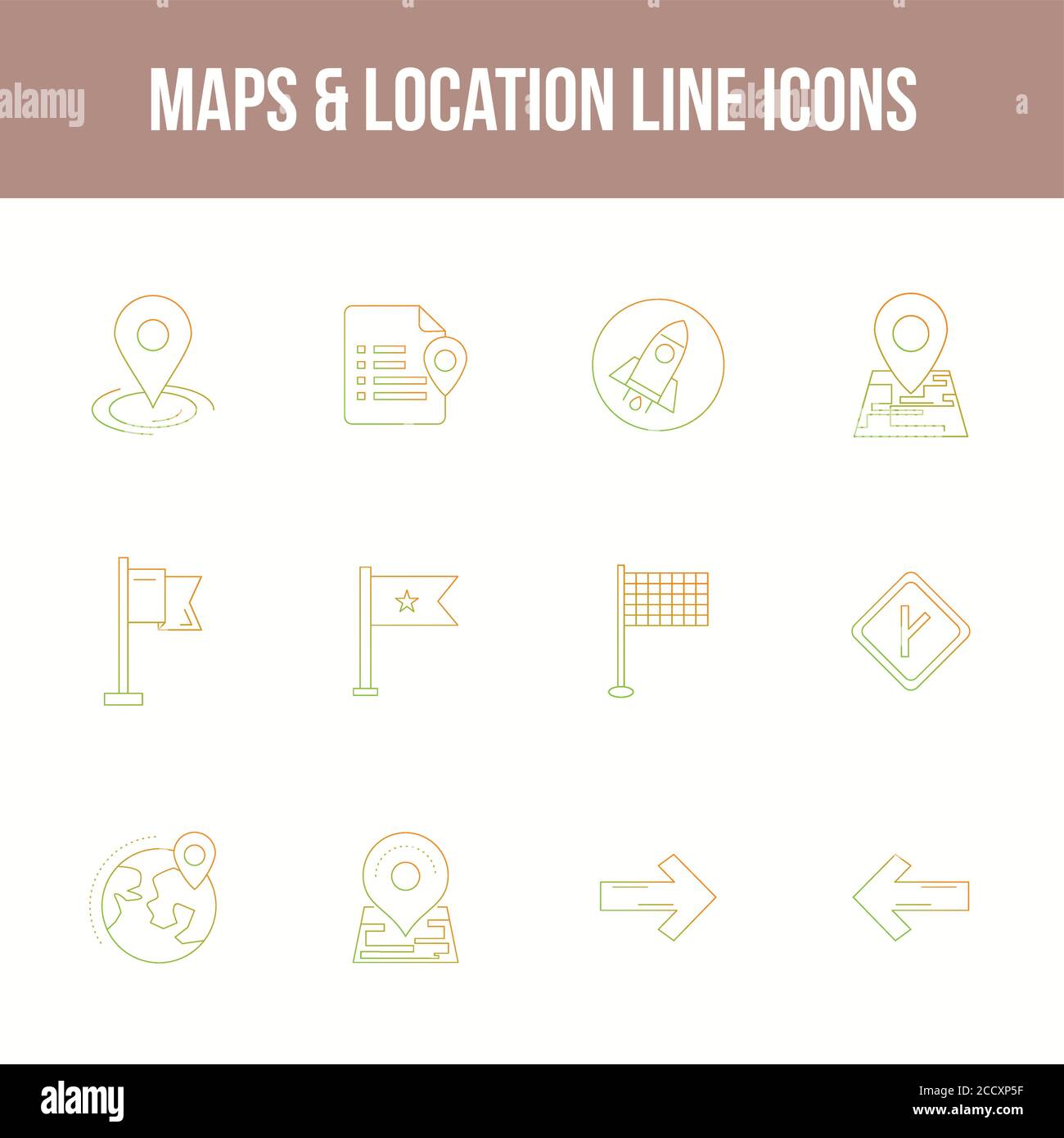 Unique Maps & location Line icon set Stock Vector Image & Art - Alamy