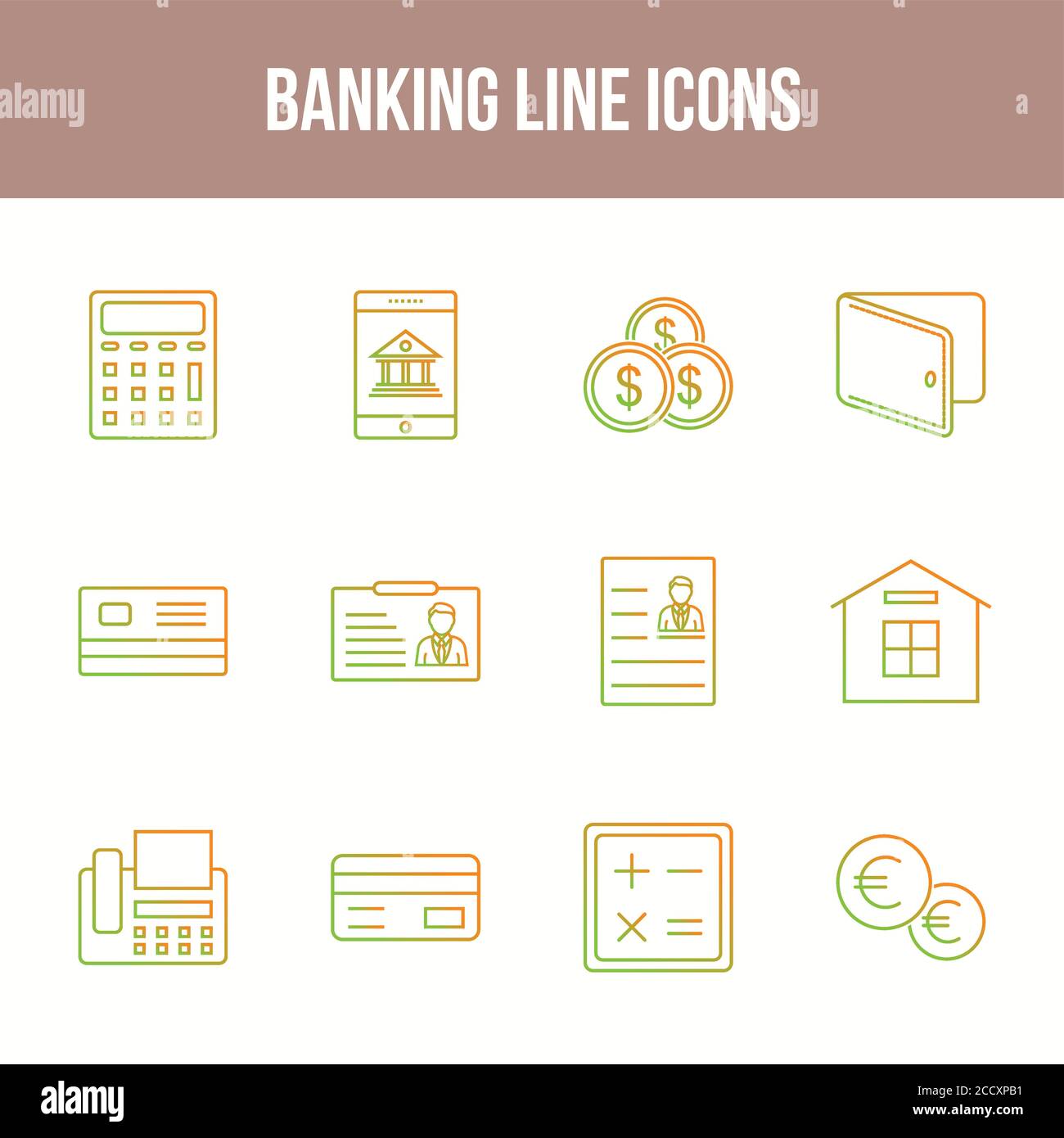 Unique Banking Line icon set Stock Vector Image & Art - Alamy