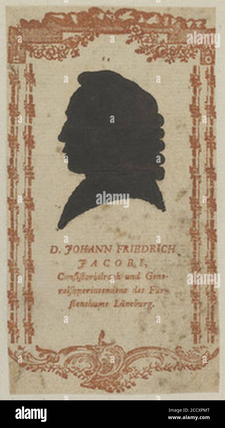 Johann Friedrich Jacobi Silhouette Stock Photo - Alamy