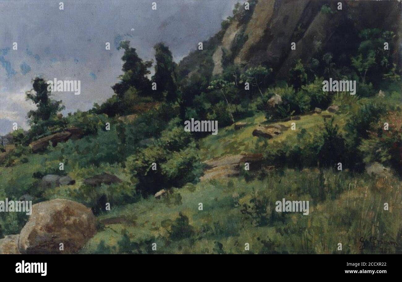 Johann Georg Grimm - Trecho de paisagem Stock Photo - Alamy