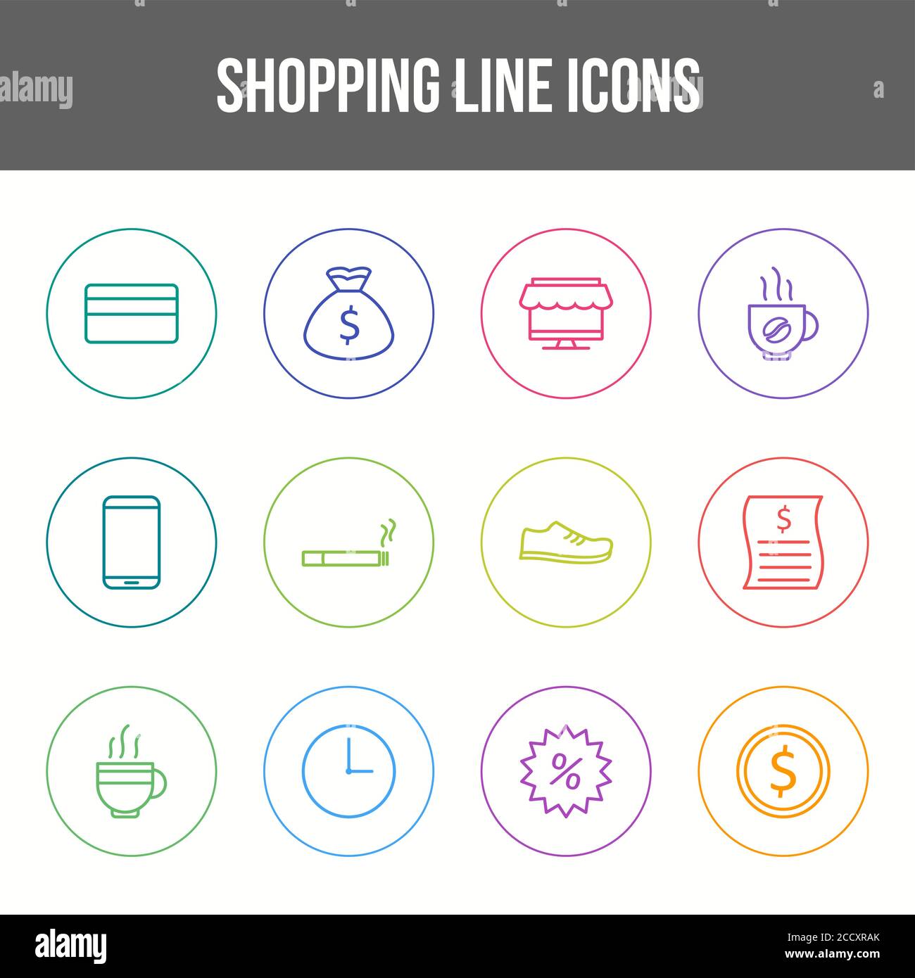 Unique shopping line icon Stock Vector Images - Alamy