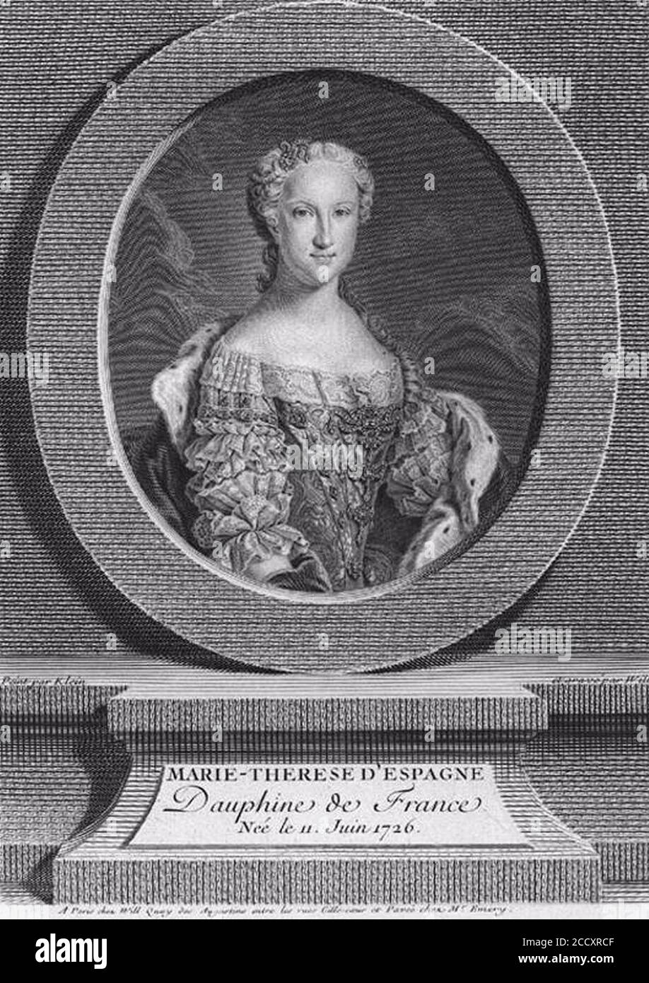 Johann Georg Wille - Maria Teresa of Spain Stock Photo - Alamy