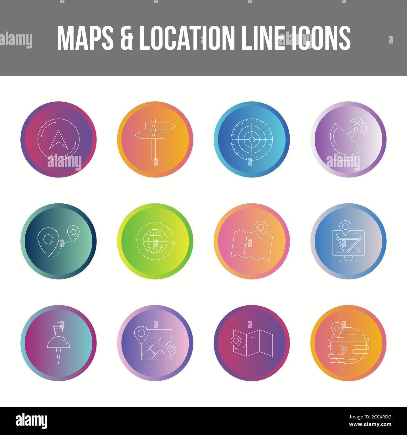 Dish maps Stock Vector Images - Alamy