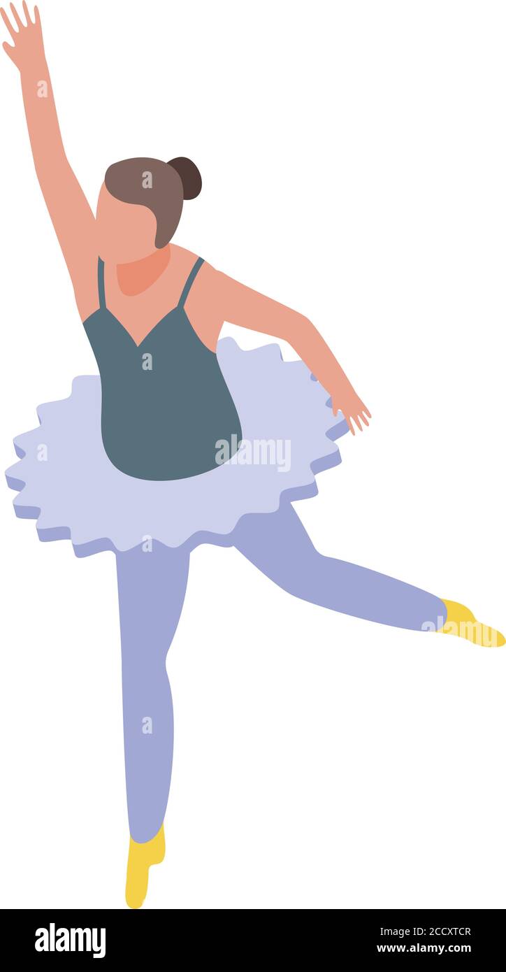 Ballet woman dancing icon, isometric style Stock Vector Image & Art - Alamy