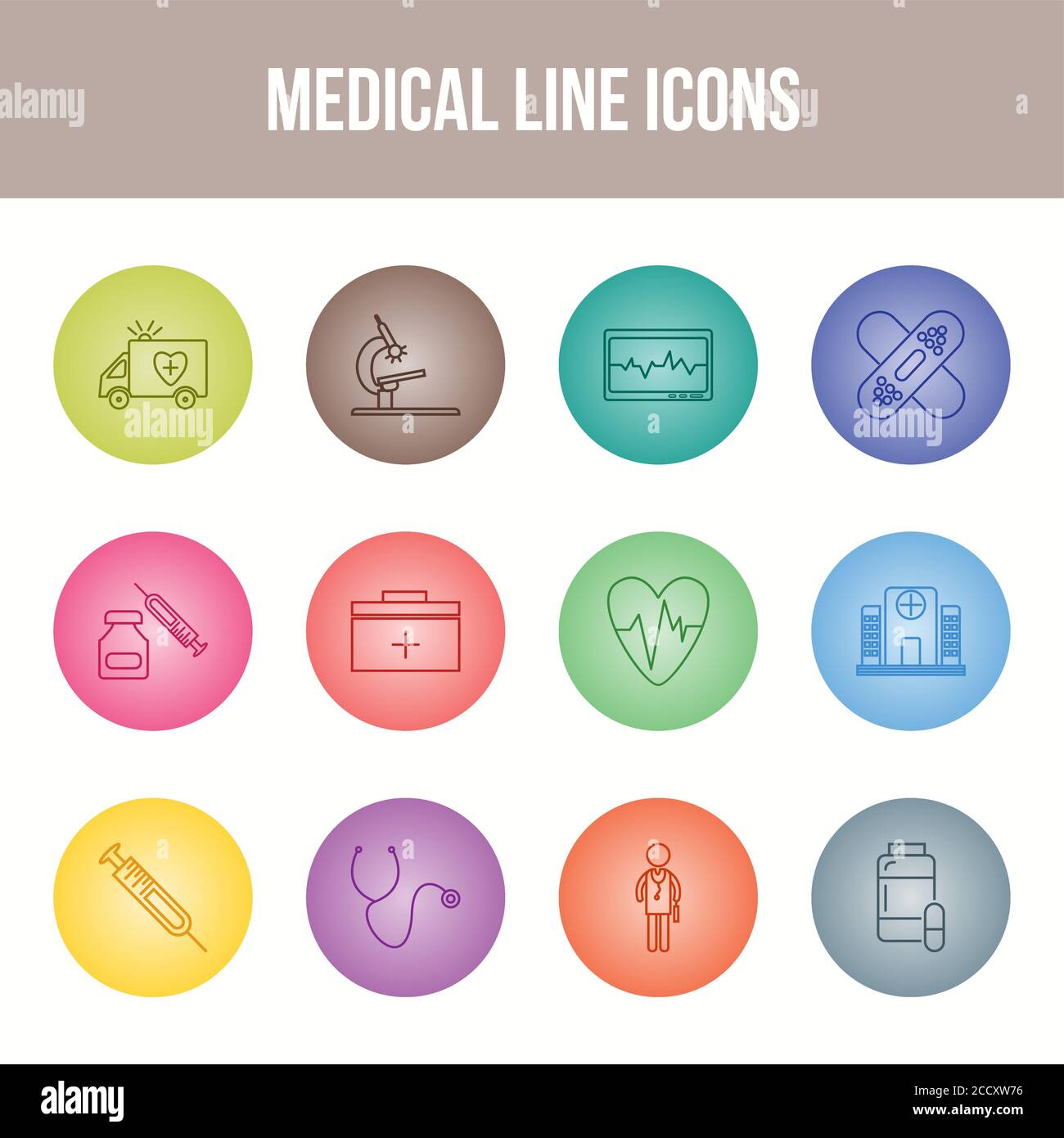 Unique Medical Line icon set Stock Vector Image & Art - Alamy
