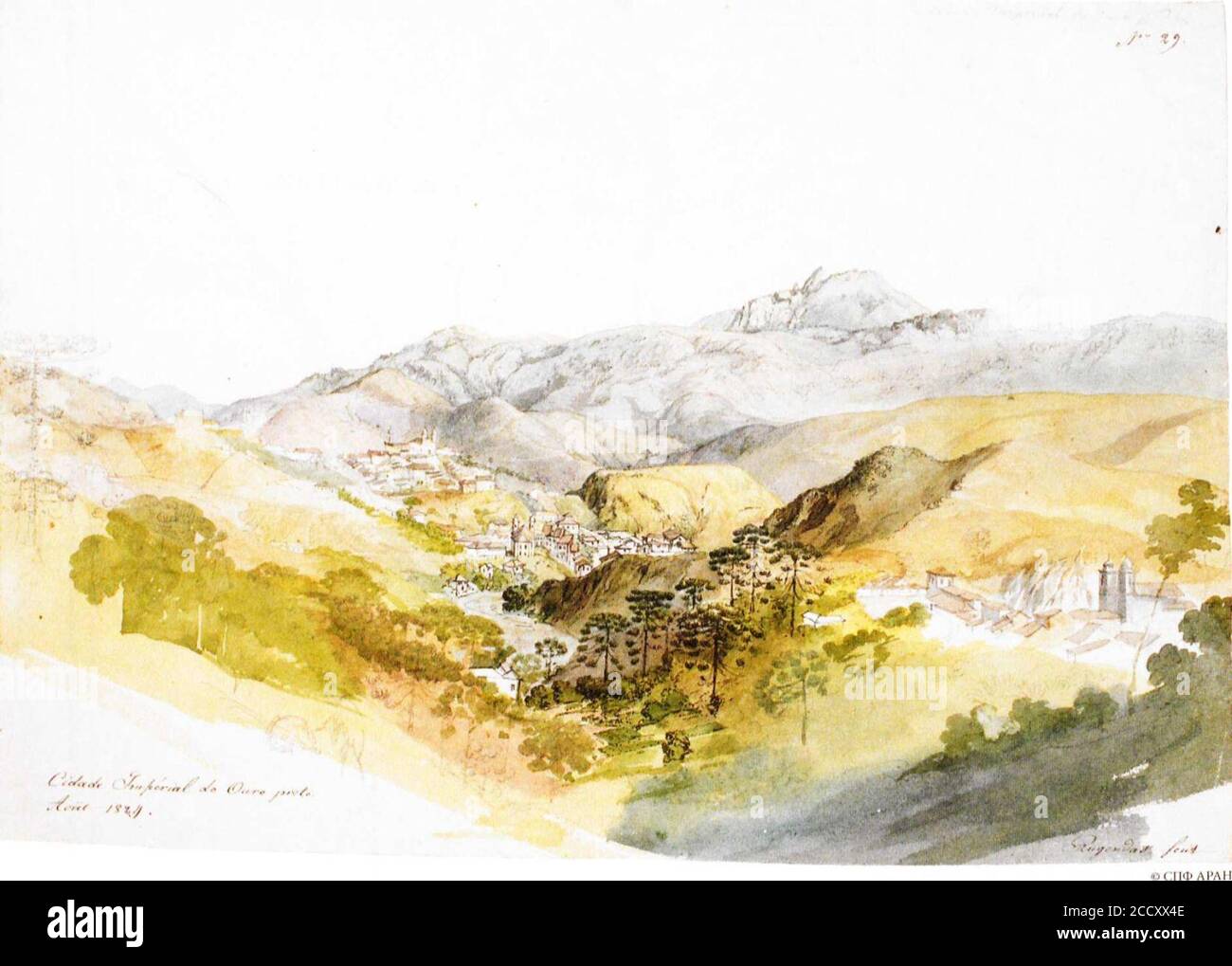 Johann Moritz Rugendas Ouro Preto 1824 Stock Photo - Alamy