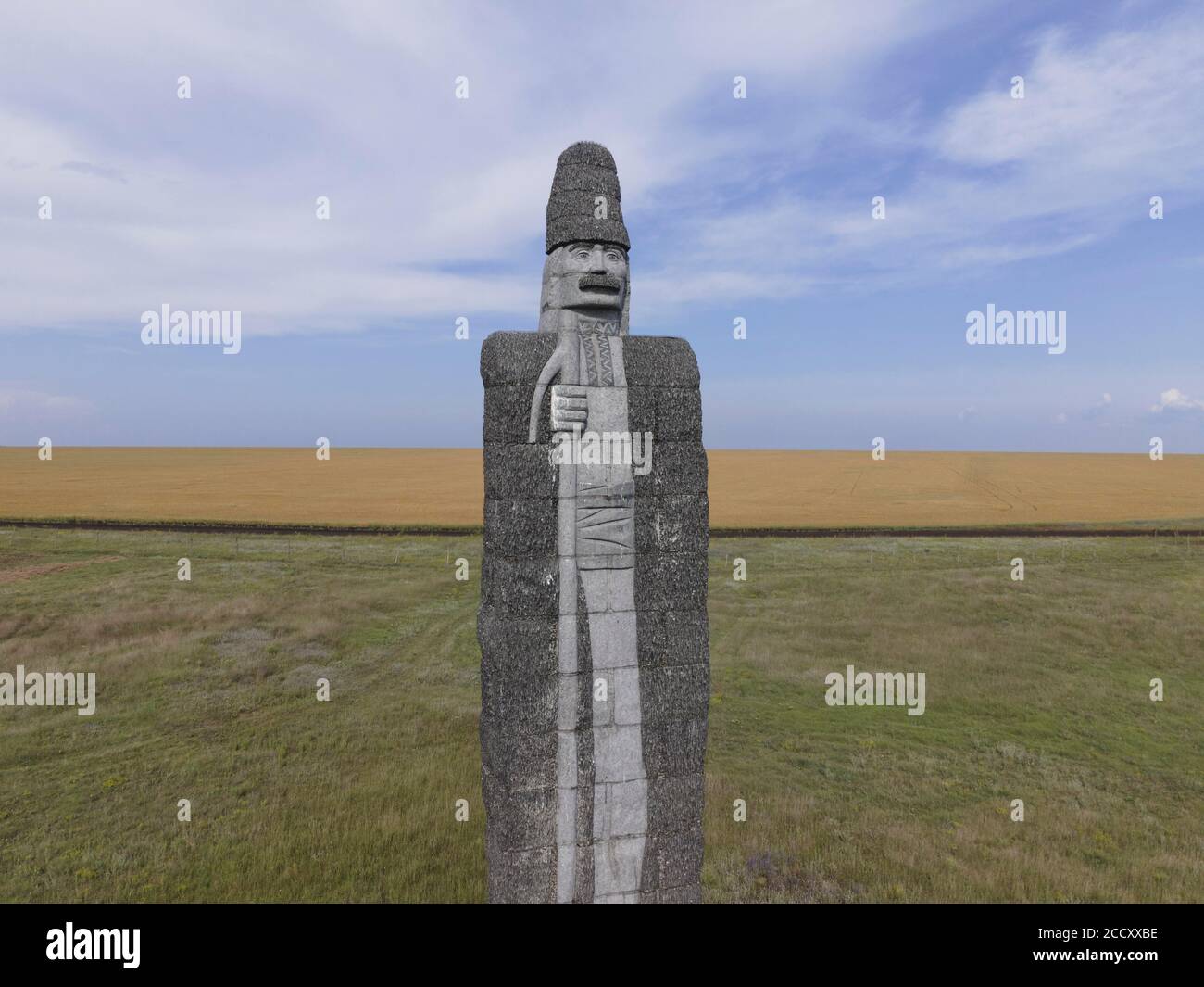 Sculpture of a shepherd, Taritino steppe, Frumushika Nova, Odessa ...