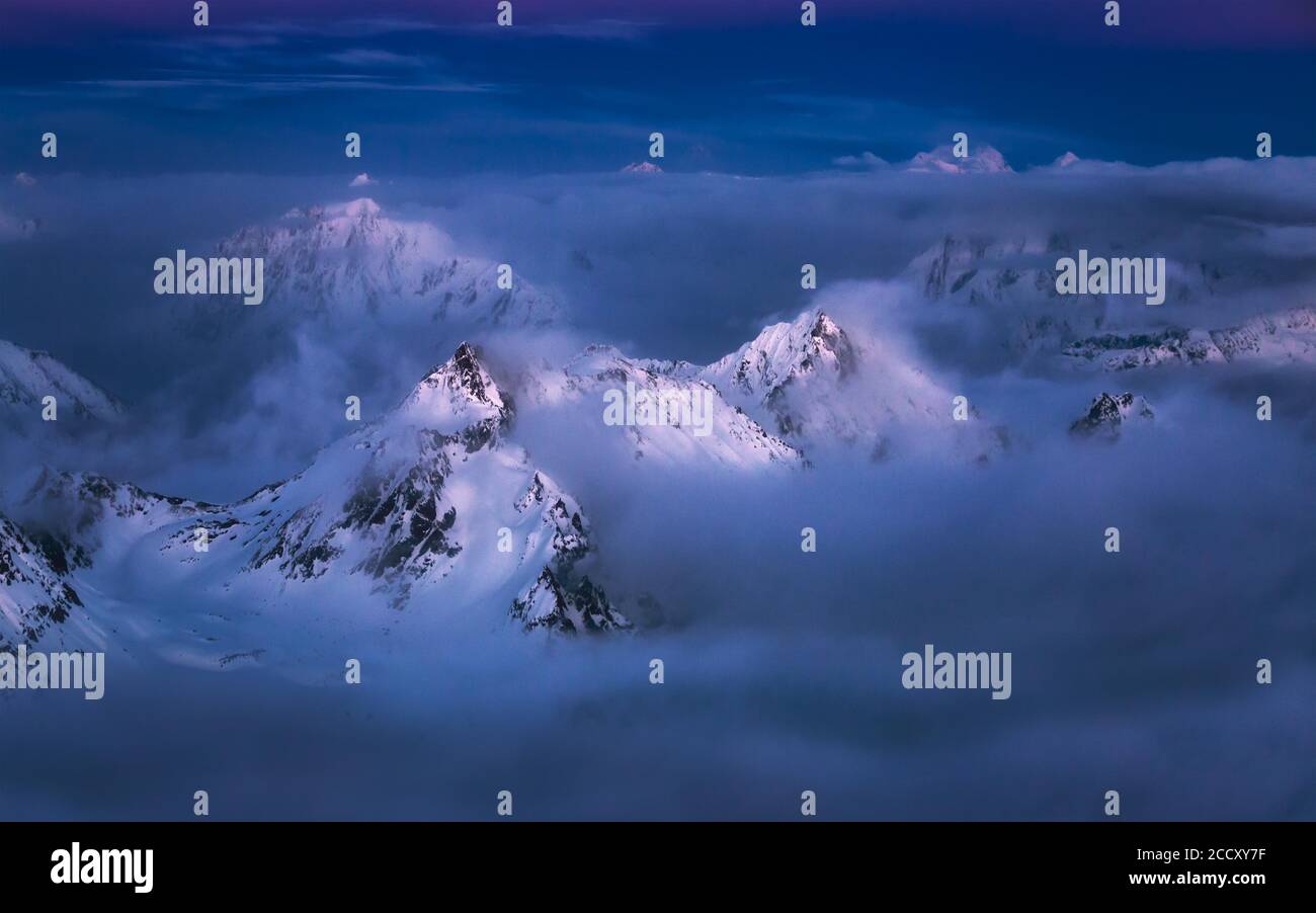 Majestc Caucasus mountains looking from mt. Elbrus. Caucasus mountains ...