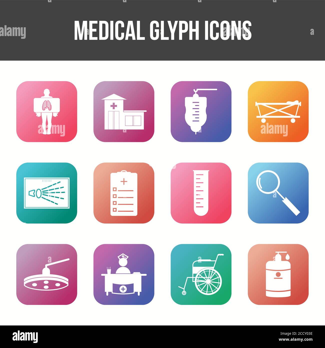 Unique Medical Glyph icon set Stock Vector Image & Art - Alamy