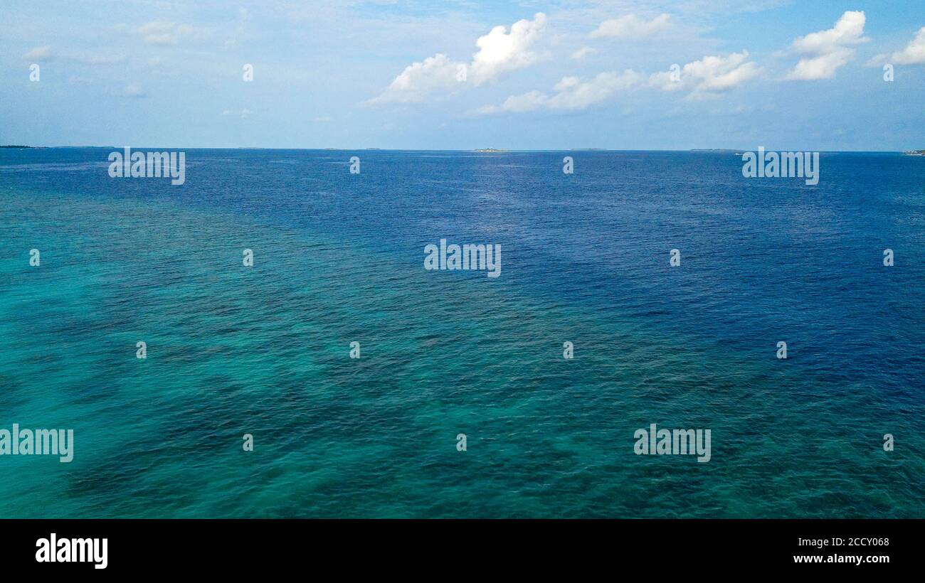 Bird's eye view, view of coral reef, Maldives Stock Photo - Alamy