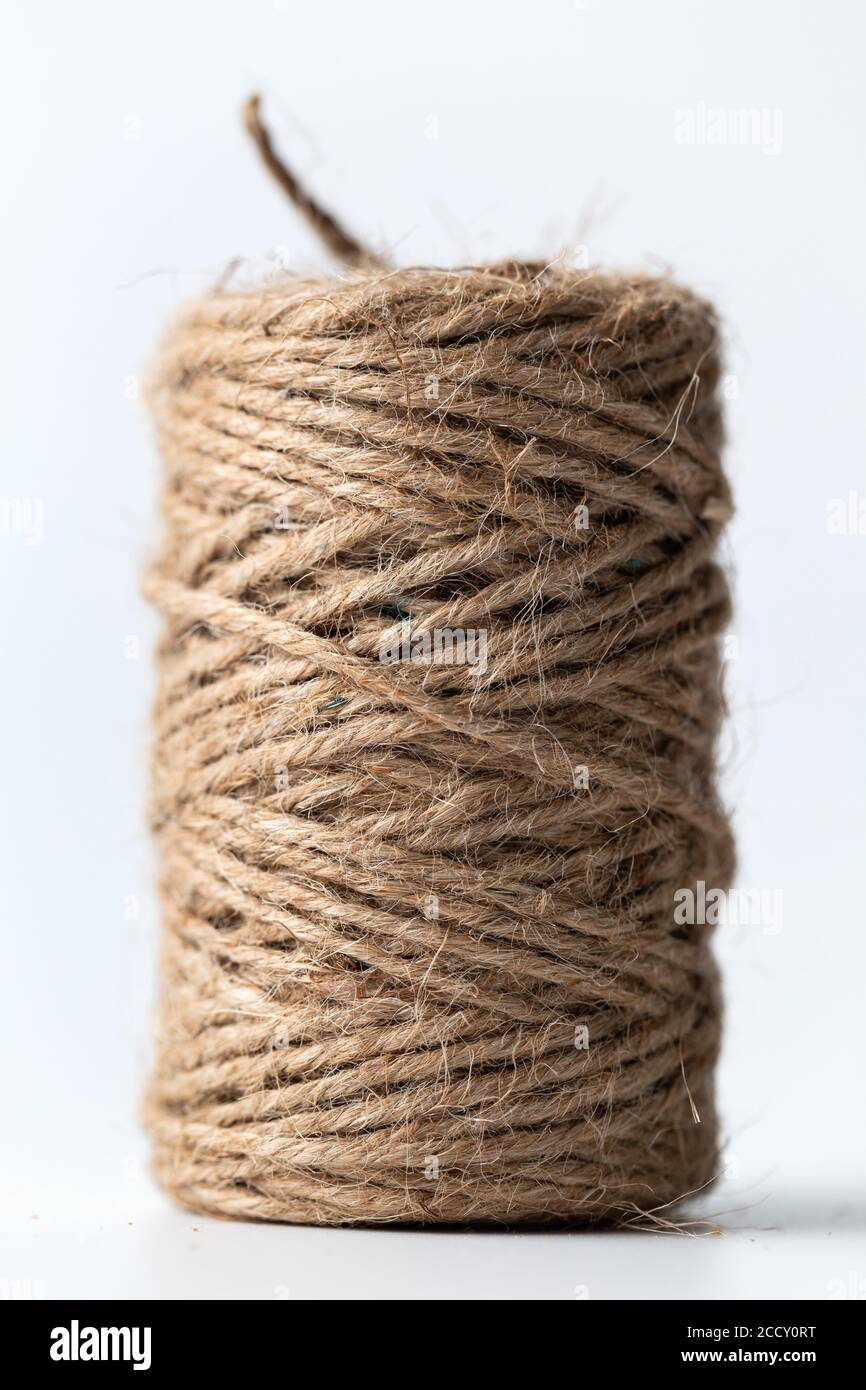 Rope roll with white background, rope roll with details Stock Photo - Alamy